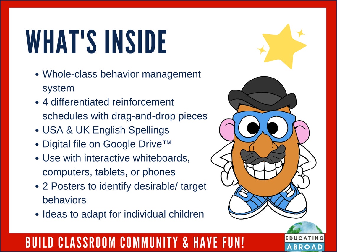 Classroom Behavior Management System | Digital Reward Chart to Build Mr ...