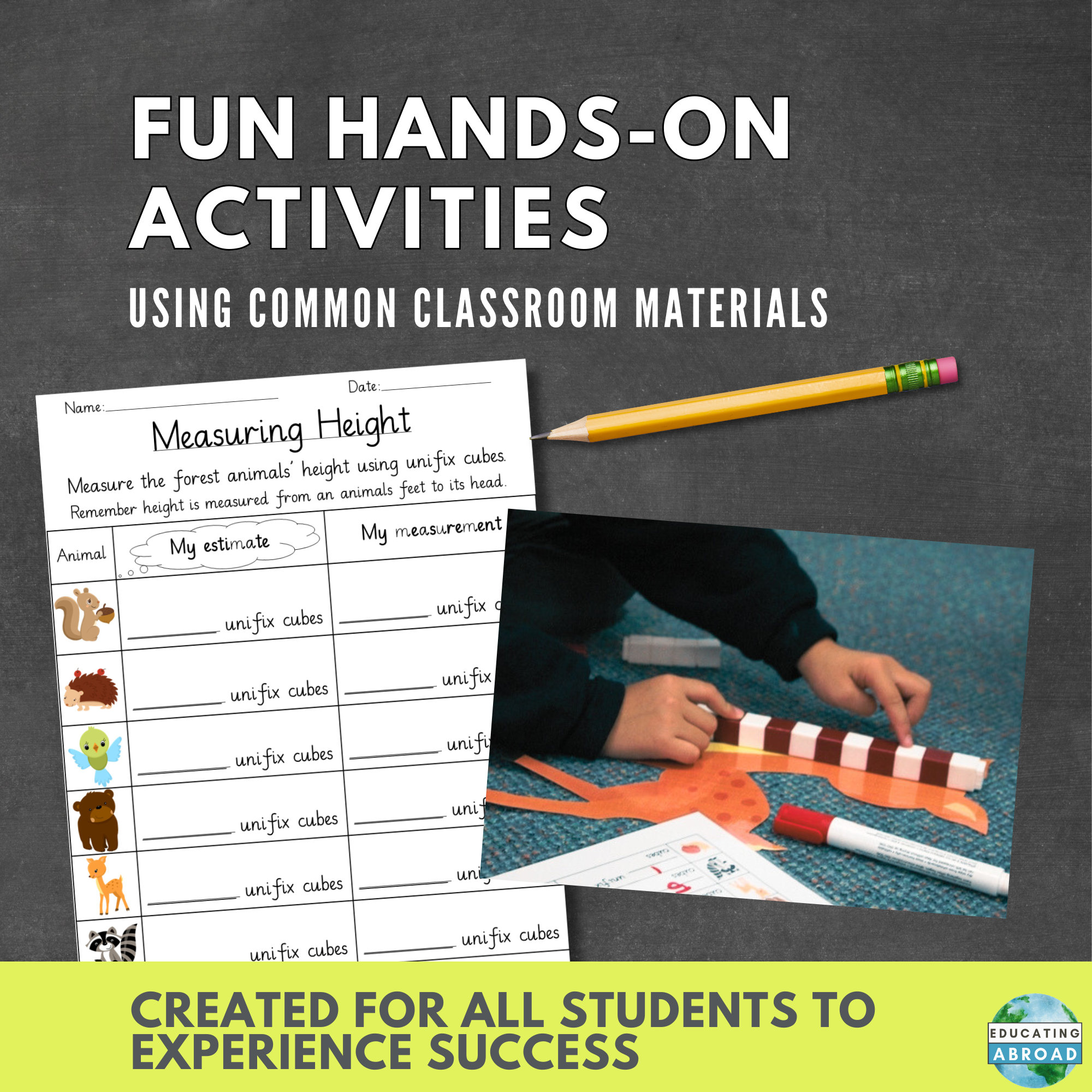 Hands-on Length and Height Measurement Activities: Printable Math ...