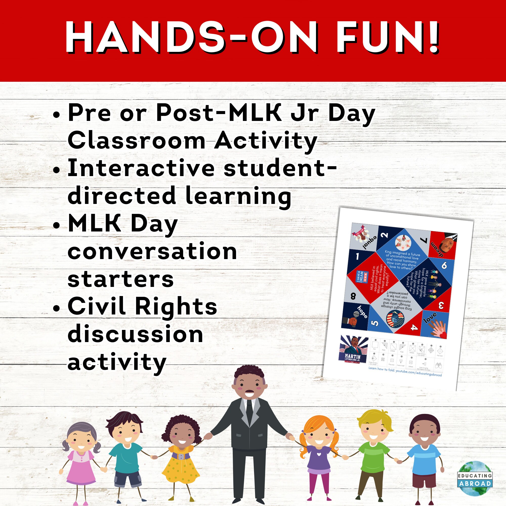 Printable MLK Day Activity for Kids | Teach About Martin Luther King Jr ...