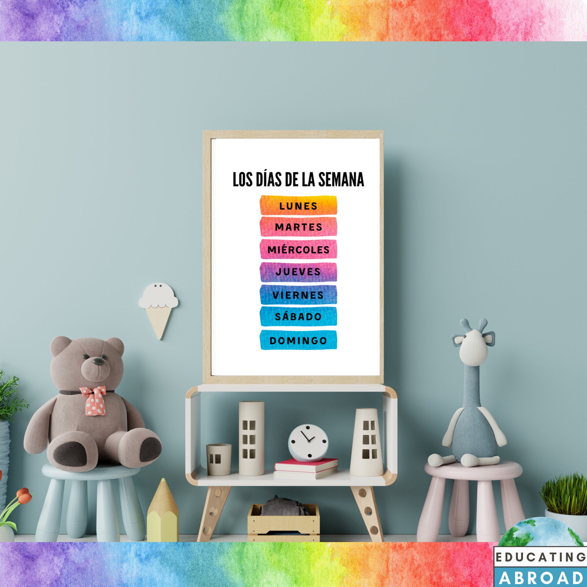 Los Días De La Semana Printable Days of the Week Classroom Decor ...