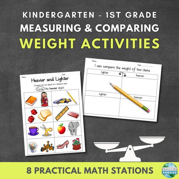 Weight Worksheets For Kindergarten Weight Measurement Teaching