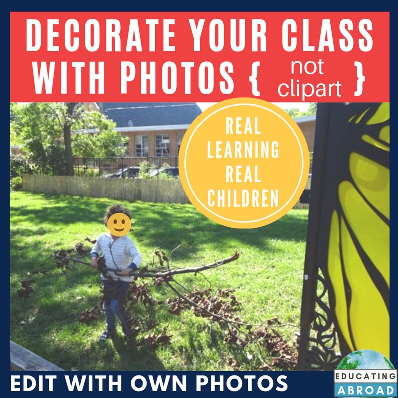 Printable Classroom Decor Editable Learning Center Description ...