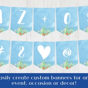 Sea Life Printable Banner: Alphabet, Numbers, Punctuation (digital ...