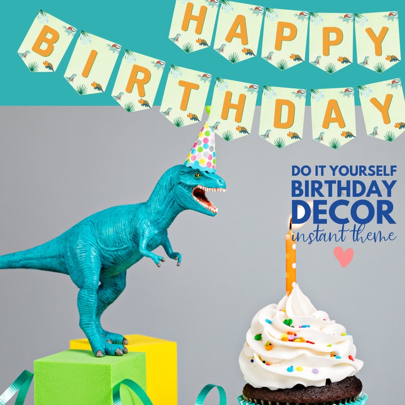 Roar-some Dinosaur Party Decor: Printable Alphabet Banners for a ...