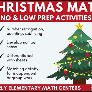 Festive Learning: Christmas Math Printables for Preschool Number Sense ...
