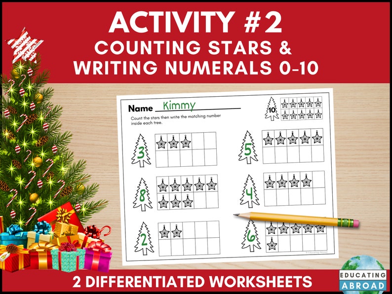 Festive Learning: Christmas Math Printables for Preschool Number Sense ...