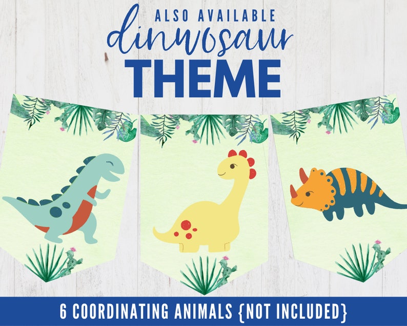 Watercolor Alphabet Bunting, Nature Theme Banner, DIY Birthday Party ...