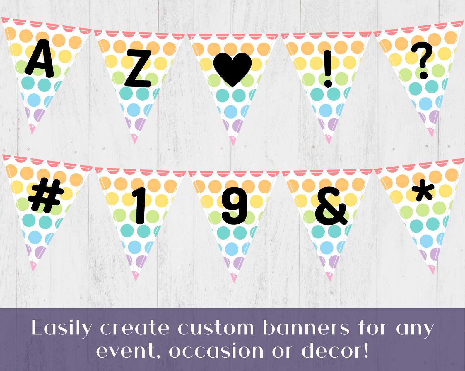 Classroom Party Flags, Letters and Numbers Banners, Printable Bunting ...