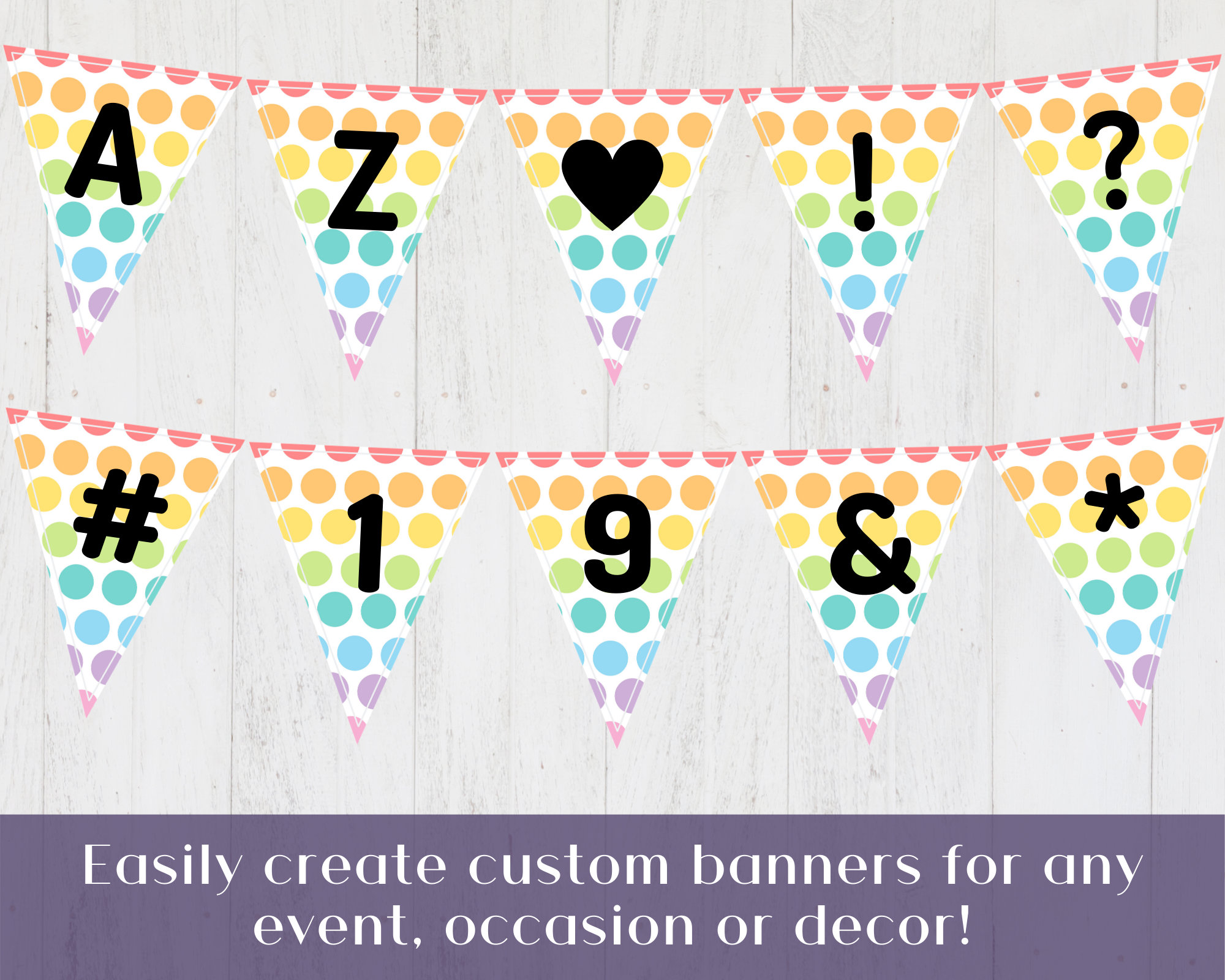Classroom Party Flags, Letters and Numbers Banners, Printable Bunting ...