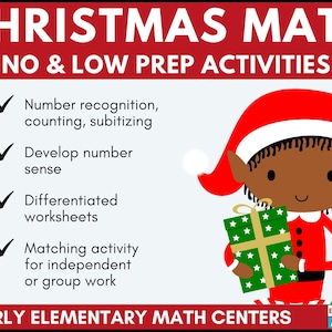 Christmas Math Activities | Mastering Number Sense With Santa and Elves ...