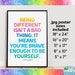 Inspirational Classroom Poster Be Unique Be Yourself Printable - Etsy