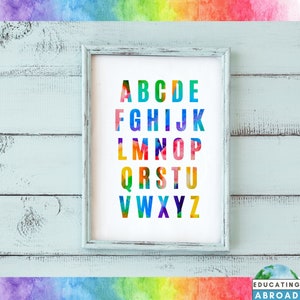 Printable Alphabet | A-Z Letters Classroom Decor | Alphabet Nursery ...