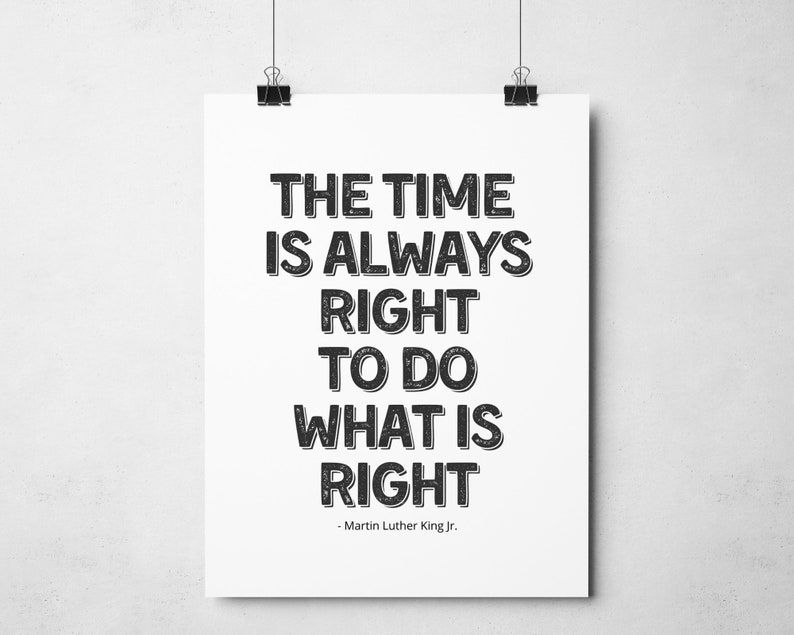 MLK Quote Printable: Classroom Wall Art (digital Download) - Etsy