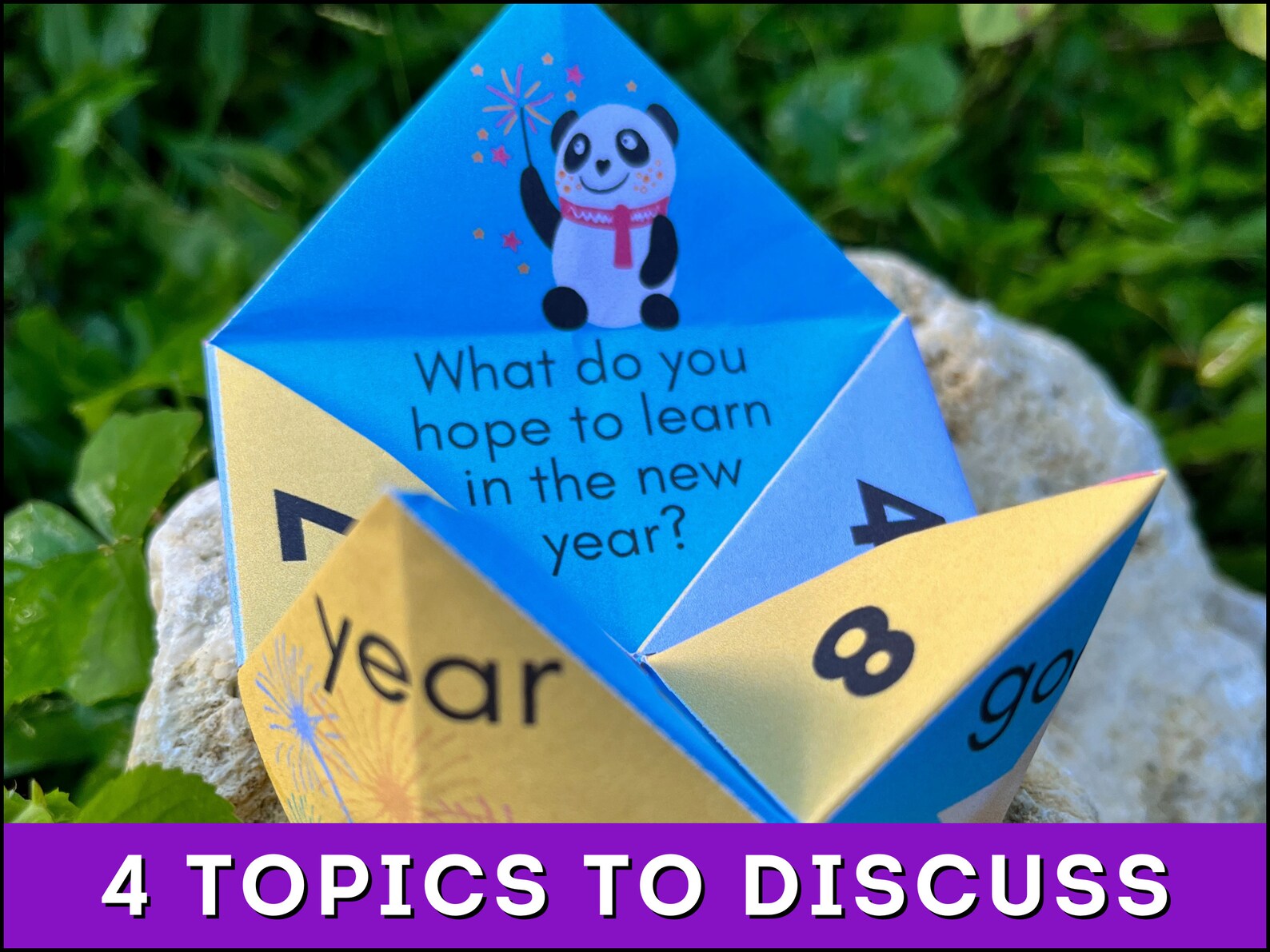 New Year's Eve Origami Fortune Teller: Goal Setting Craft (PDF) - Etsy