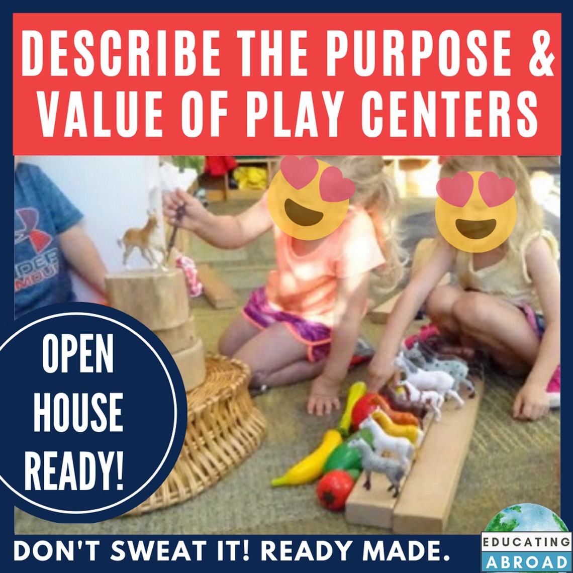 Printable Classroom Decor Editable Learning Center Description ...