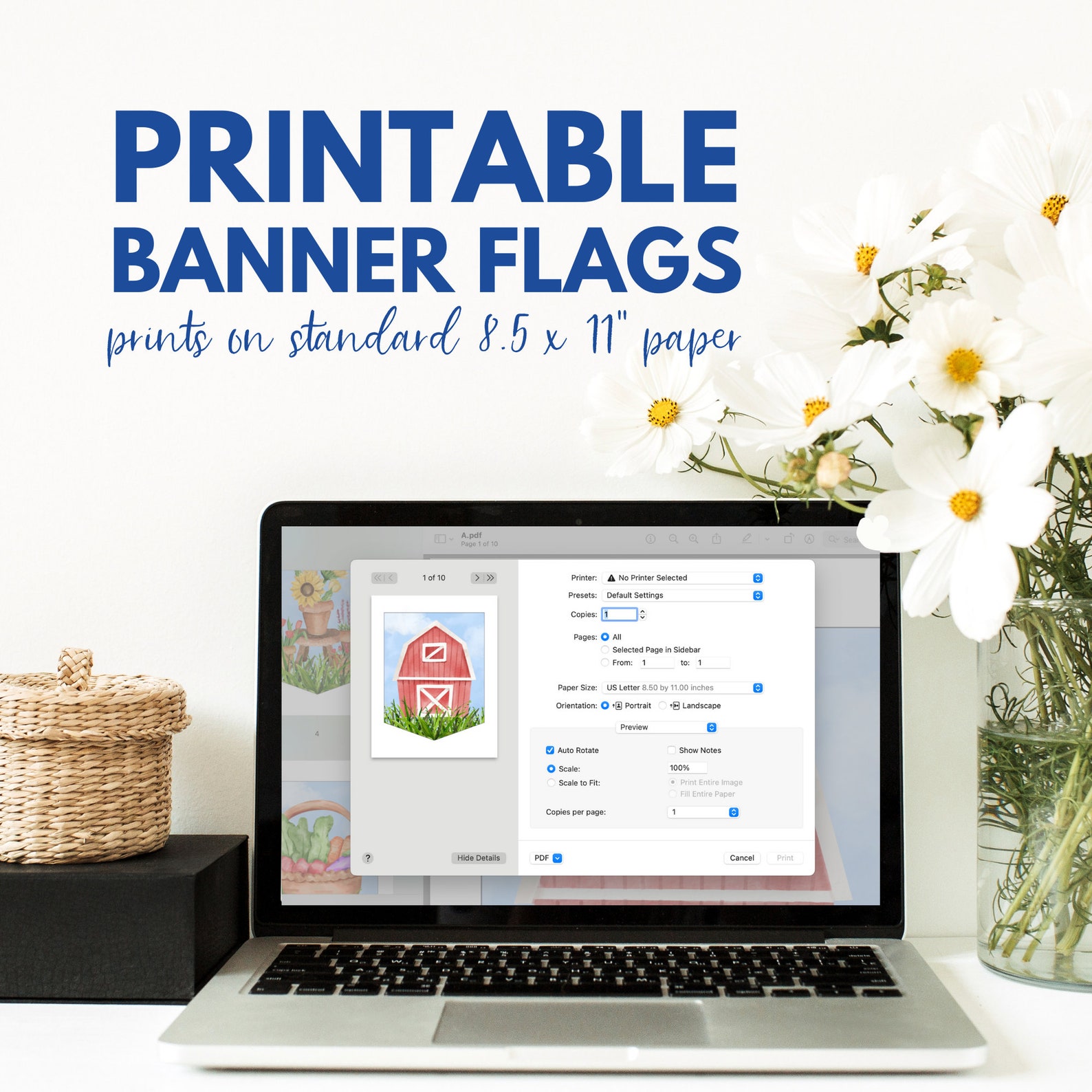 Watercolor Farm Banners: Barnyard Birthday Party Decor (PDF Pattern) - Etsy
