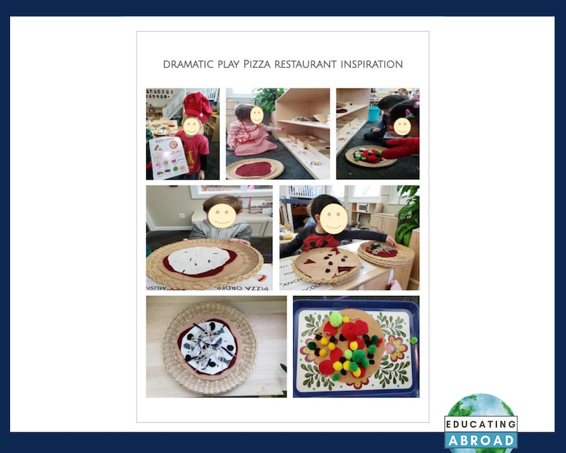Pizza Dramatic Play, Classroom Printable, Pre-k and Kindergarten ...