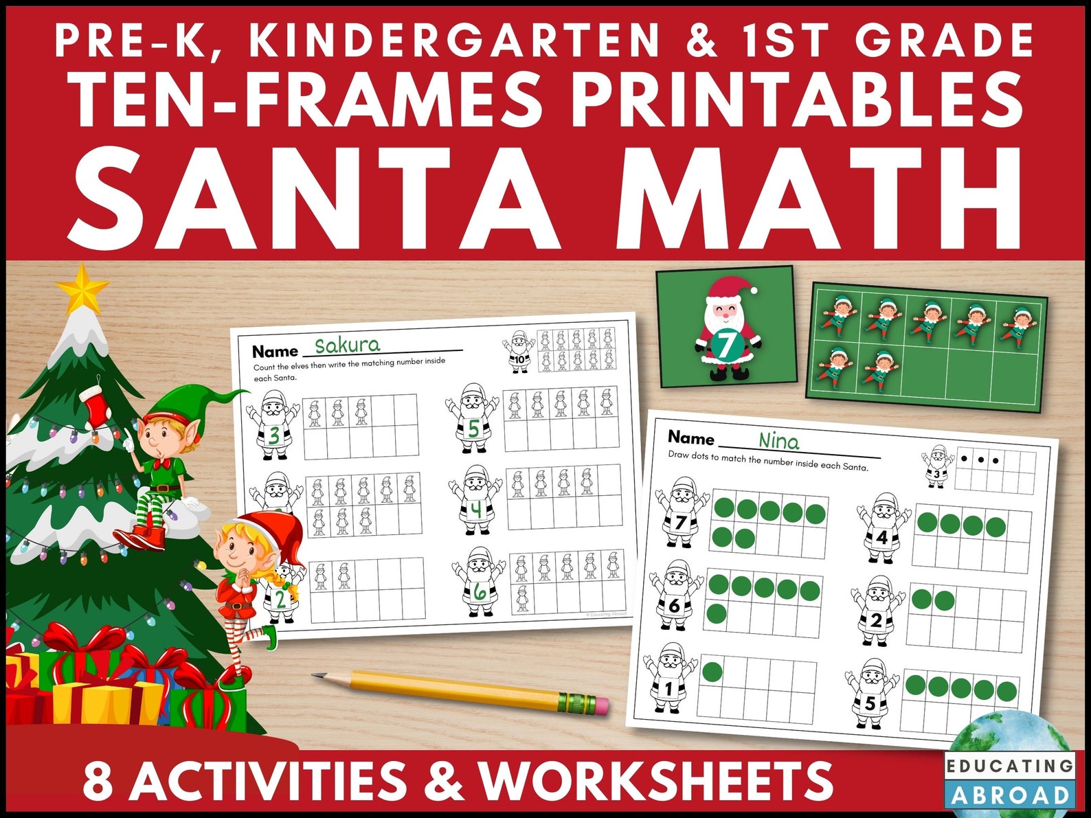 Christmas Math Activities | Mastering Number Sense With Santa and Elves ...