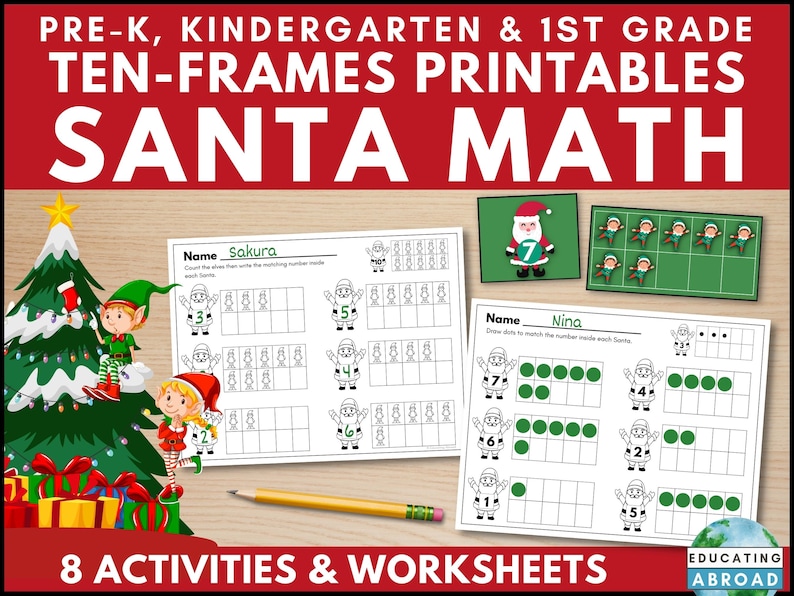 Christmas Math Activities | Mastering Number Sense With Santa and Elves ...