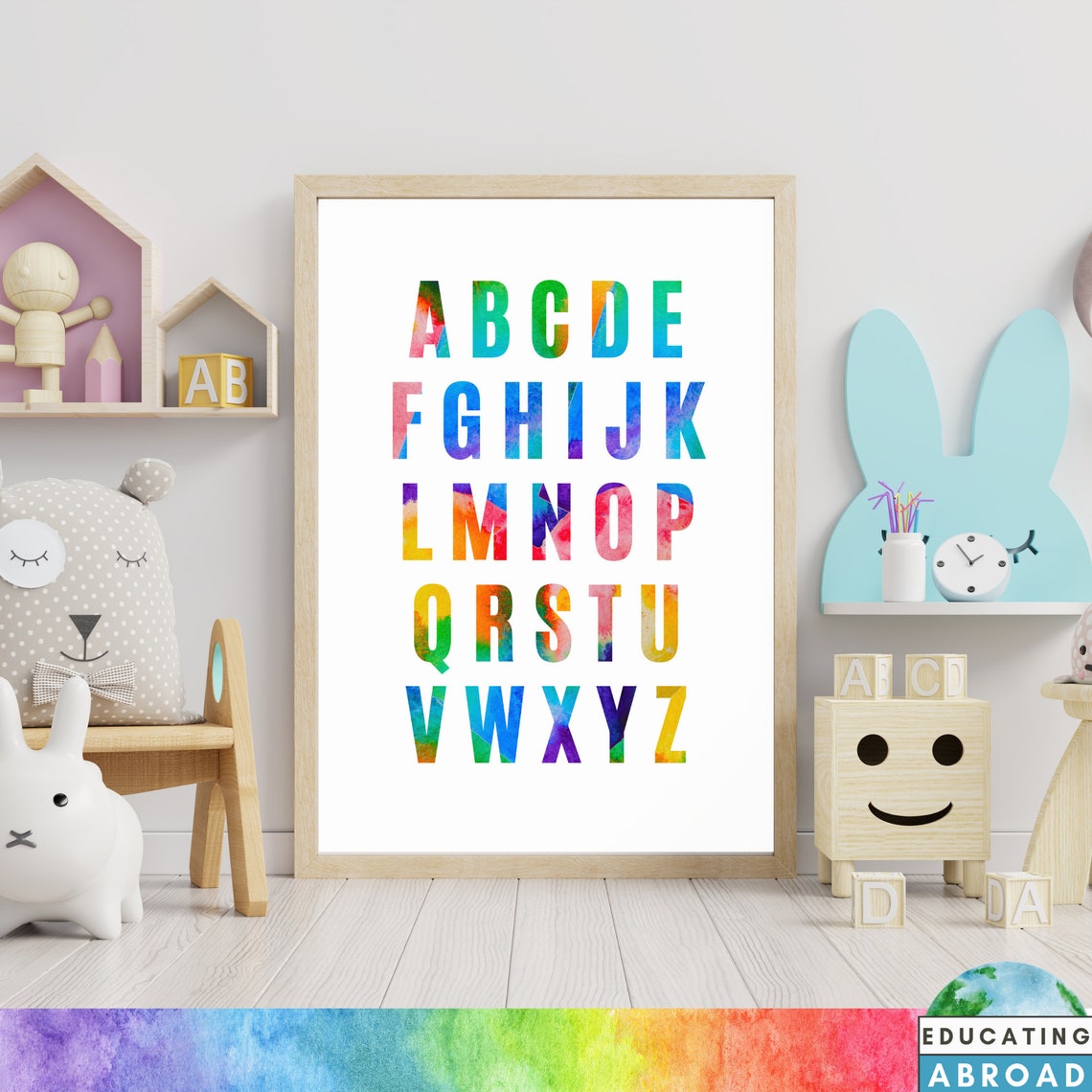 Printable Alphabet A-Z Letters Classroom Decor Alphabet Nursery Wall ...