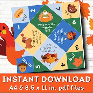 Printable Thanksgiving Craft for Kids | Thanksgiving Cootie Catcher ...