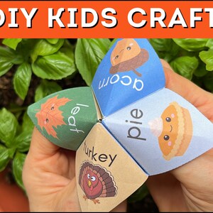 Printable Thanksgiving Craft for Kids | Thanksgiving Cootie Catcher ...