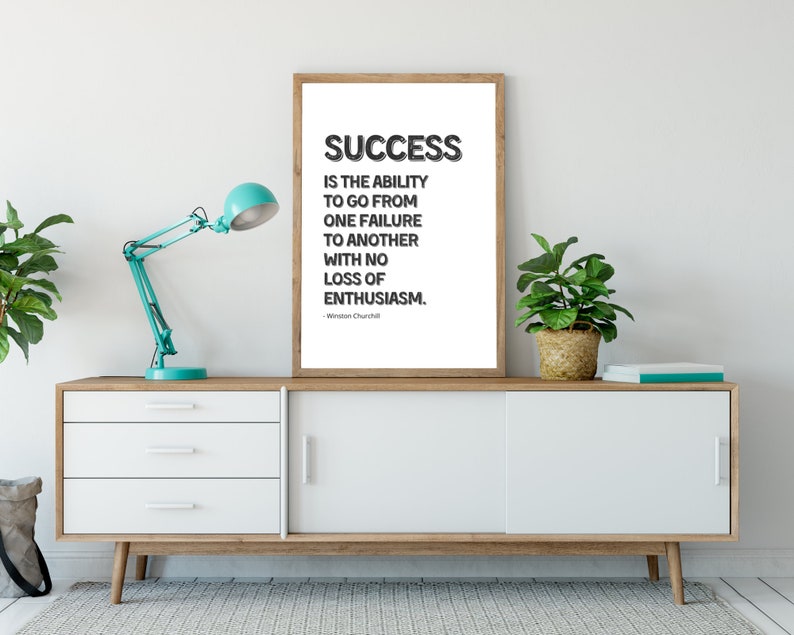 Success Quote Printable Children's Poster Positive Wall Art Kids ...