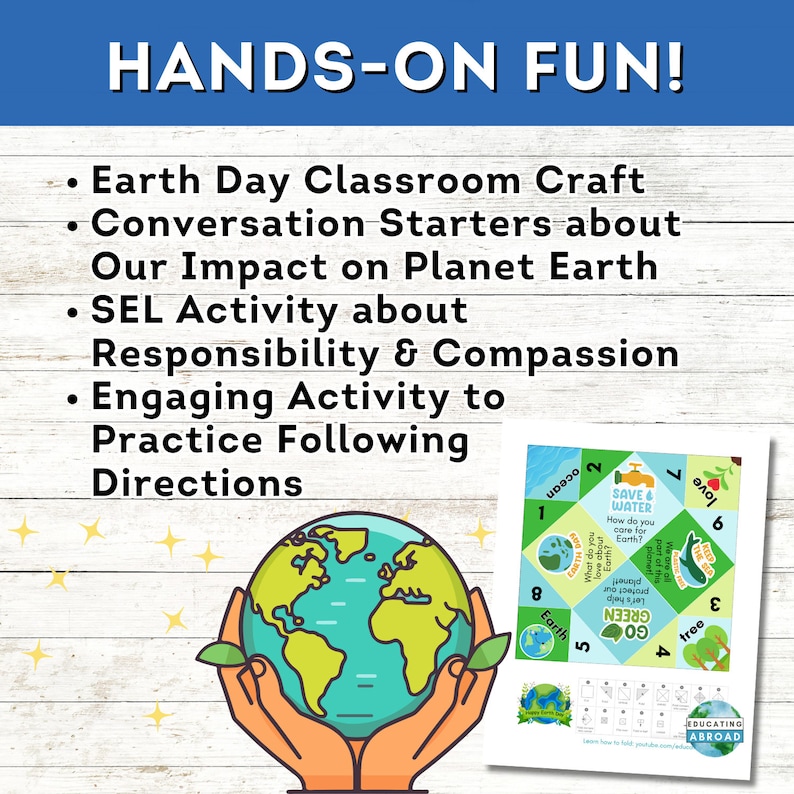 Earth Day Origami Fortune Teller: Conservation Craft (PDF Pattern) - Etsy