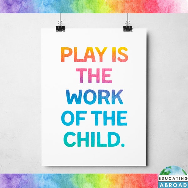 Play is the Work of the Child - Etsy