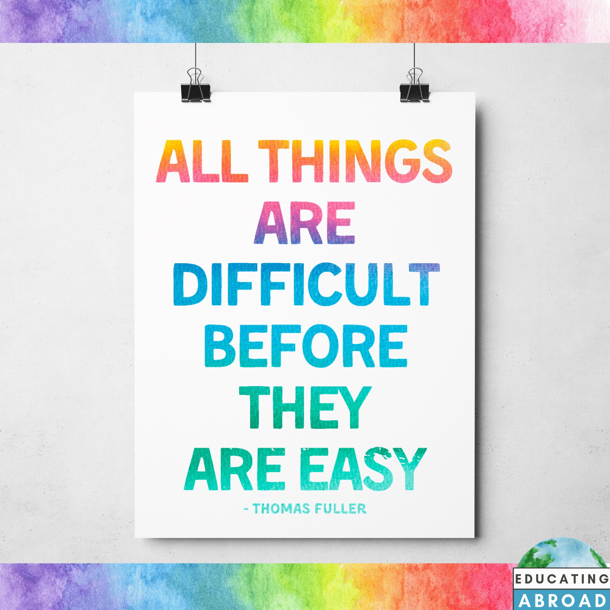 Klassenzimmer-Wand-Dekor Schule Zitate & Poster Bulletin | Etsy