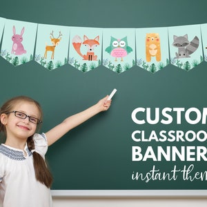 Animal Theme Printable Birthday Bunting Banner Party Decor - Etsy