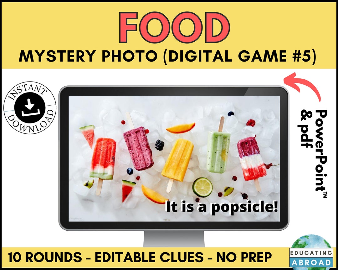 Food Theme Classroom Activity for Fun Kids Guessing Game for Classroom ...
