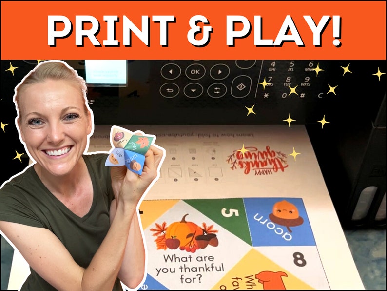 Printable Thanksgiving Craft for Kids | Thanksgiving Cootie Catcher ...