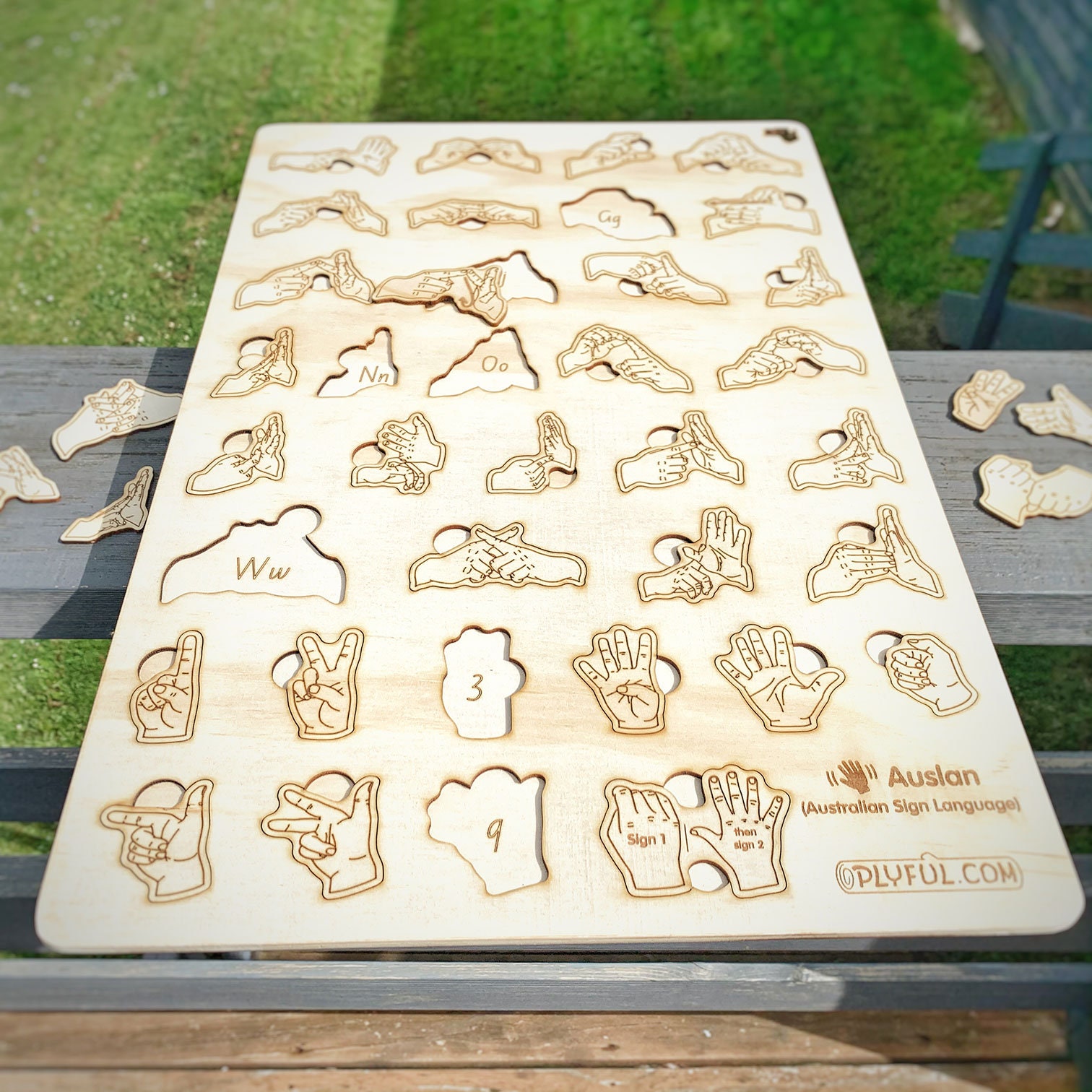 Australian Sign Language (AUSLAN) Handmade Wood Learning Board (and ...