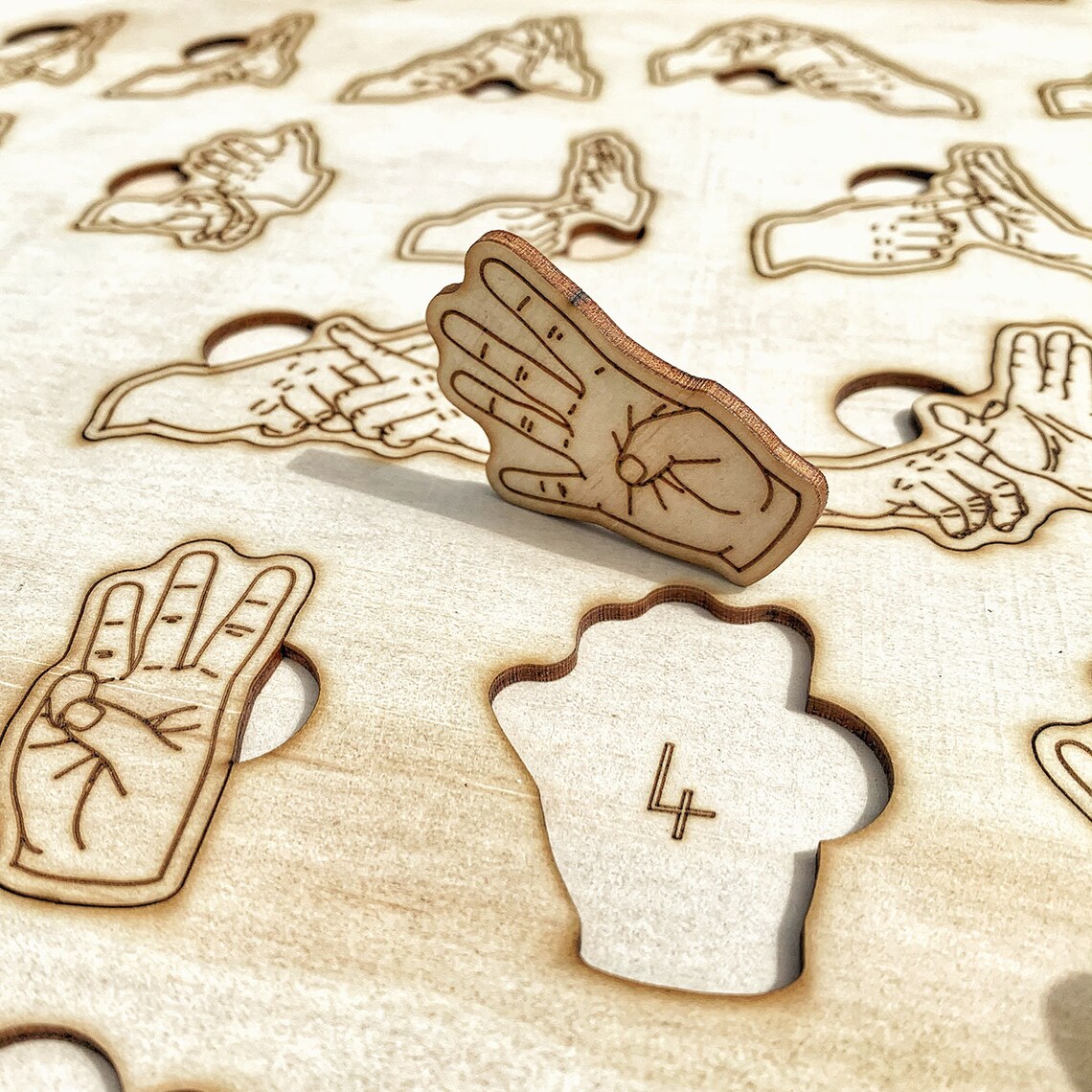 Australian Sign Language (AUSLAN) Handmade Wood Learning Board (and ...