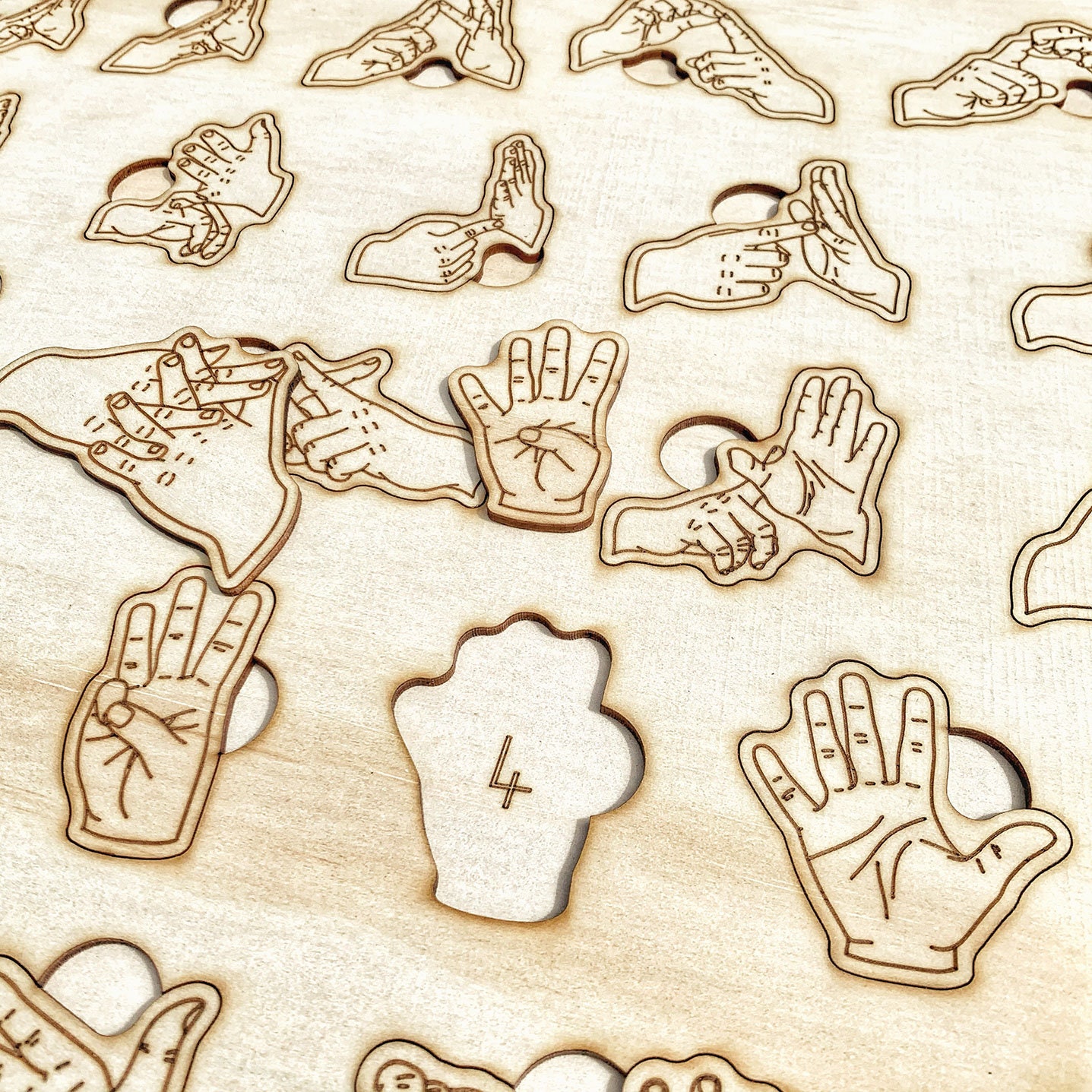 Australian Sign Language (AUSLAN) Handmade Wood Learning Board (and ...