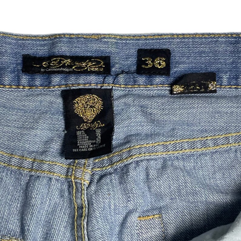 Rare Y2K Ed Hardy Vintage Tattoo Wear Tiger Embroidered Jeans / Vintage ...