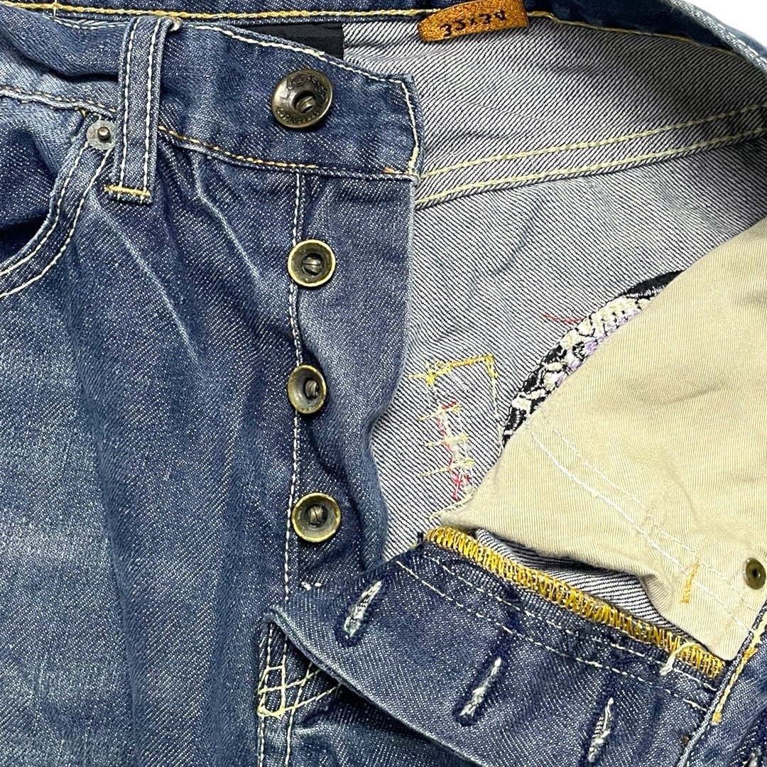 Y2K Ed Hardy Vintage Tattoo Wear Tiger Embroidered Jeans - Etsy