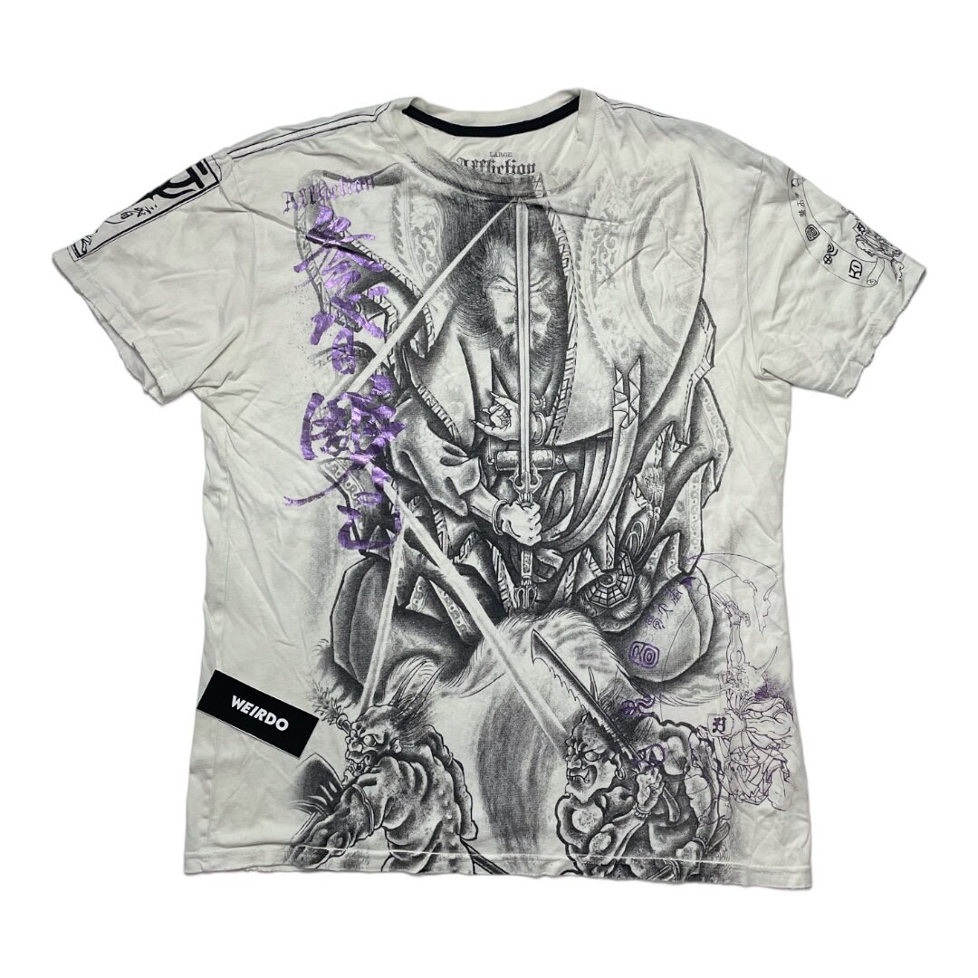 Y2K Affliction Heros and Demons Double-sided Street Fashion T - Etsy
