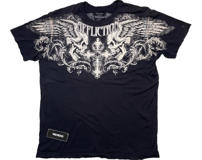 Y2K Affliction Archaic Street Fashion Double Sided T Shirt - Etsy