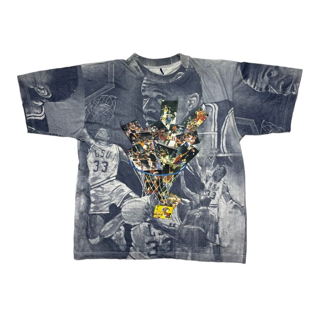 Vintage Shaquille O’neal NBA All Overprint T-shirt: 1990s Streetwear - Etsy