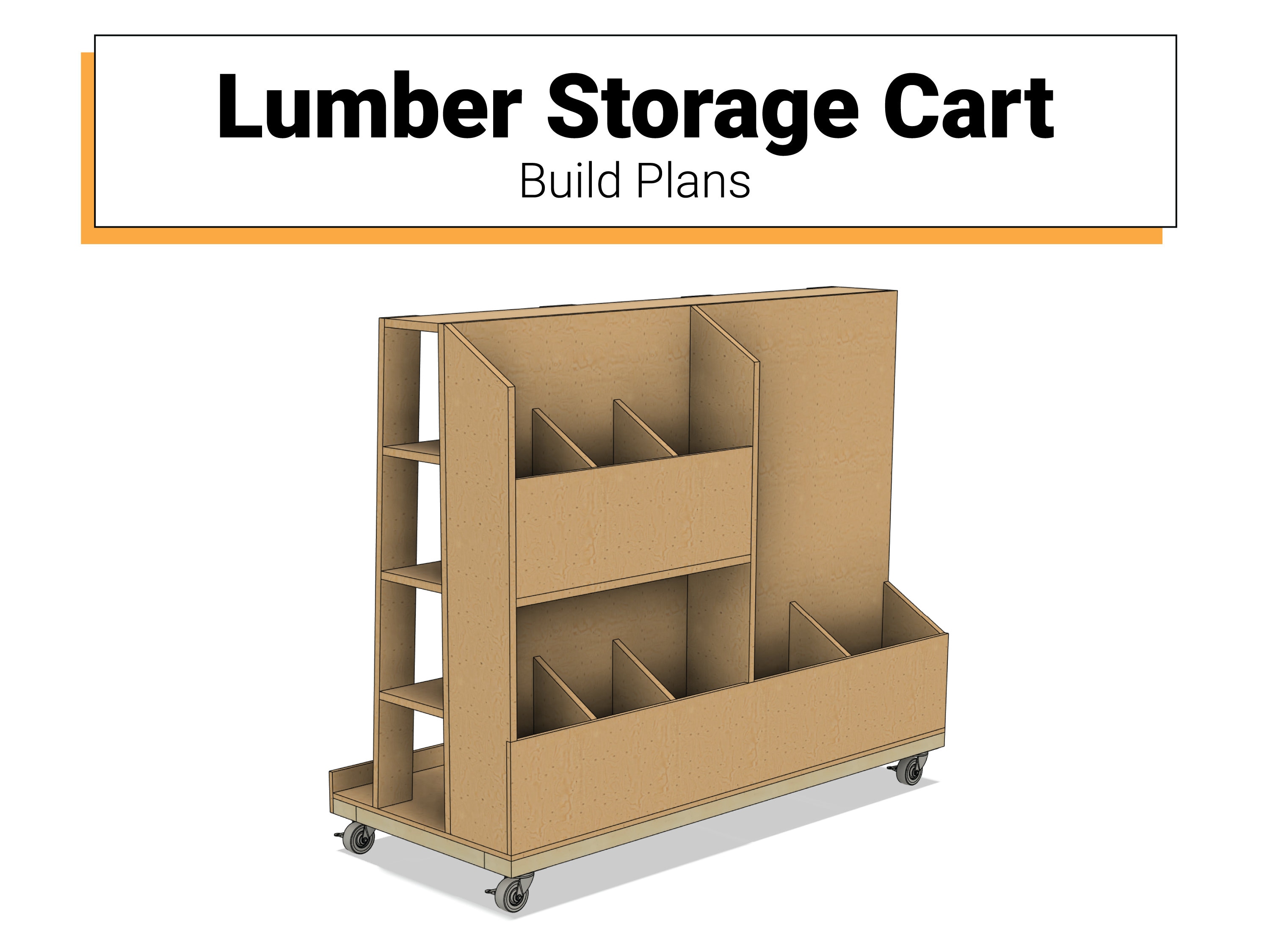 Wood Storage Cart Plans Plywood Cart And Scrap Wood Bins PDF Project