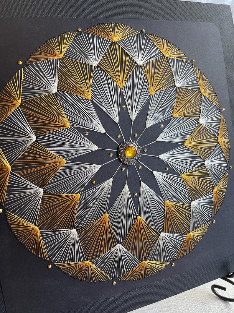 12x12 Inche Zen Geometric String Art - Etsy