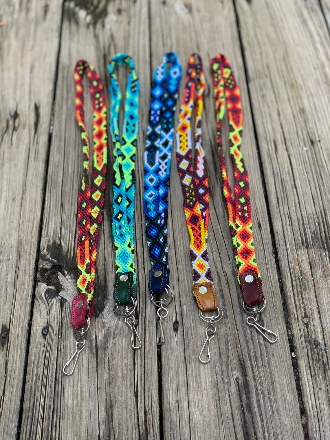 Landyard Handwoven Landyard ID Badge Strap Badge Holder | Etsy