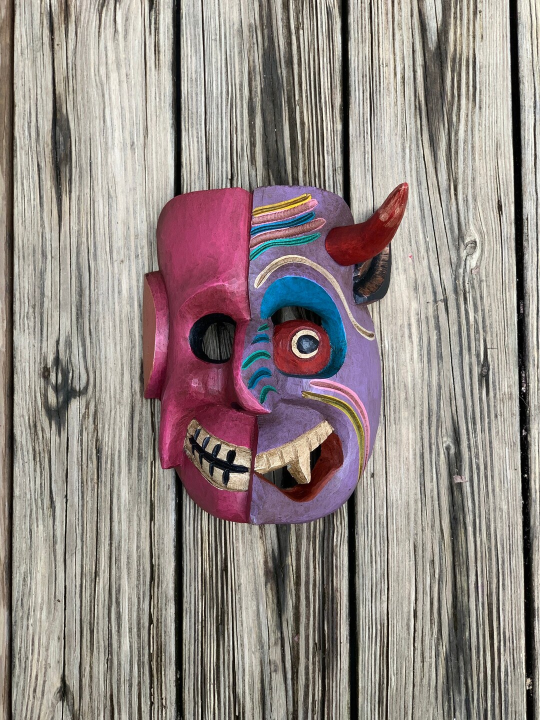Two Demons Mask Devil Mask Halloween Mask Halloween Decoration - Etsy