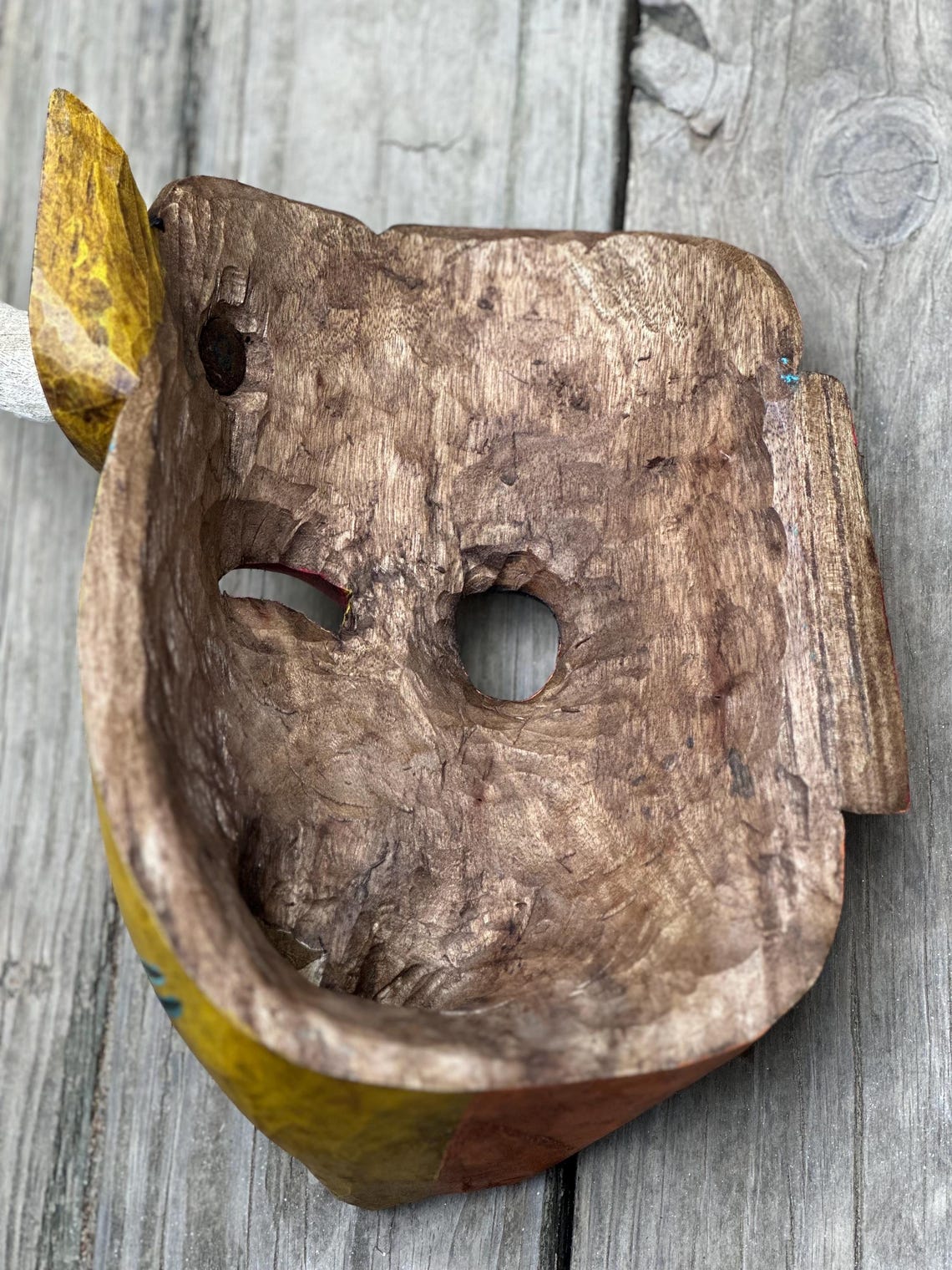 Wood Mask- Hand Carved Mask- Devil Mask- Mexican Mask- - Etsy