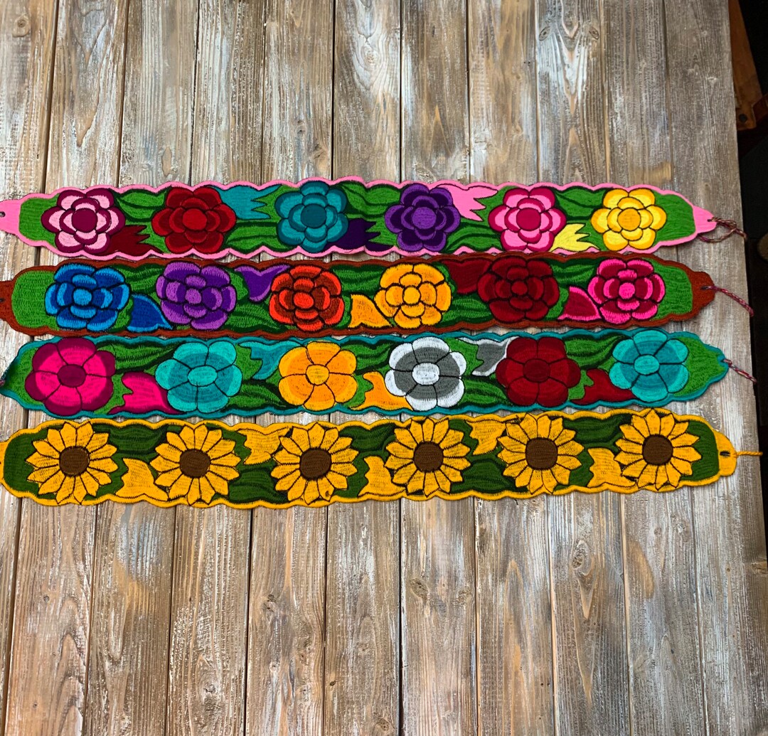 Embroidered Belt - Etsy