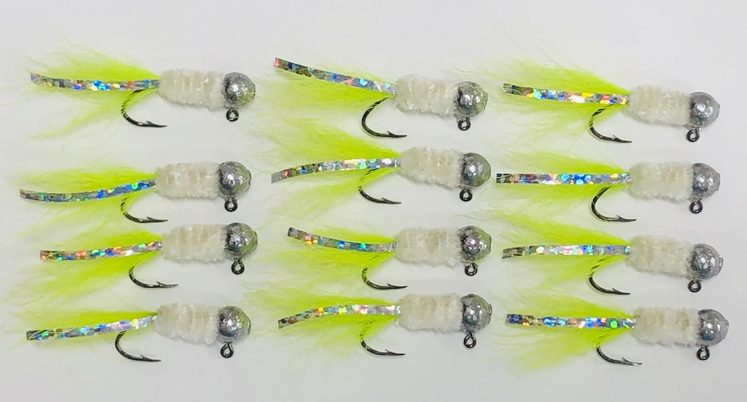 Hand Tied Crappie Jigs 1/16oz #6 Nickel Sickle Hooks - Etsy