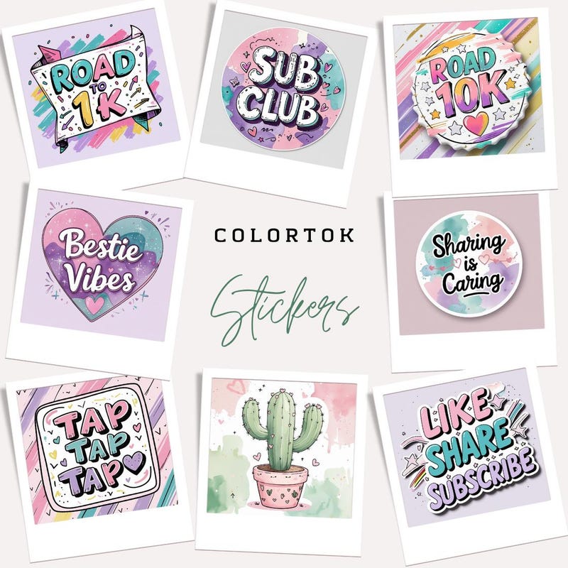 Sub Sticker for Tiktok - Etsy
