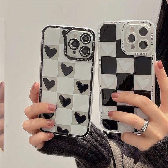 Korean Aesthetic Love Heart Iphone Case Iphone 11 12 13 Case Etsy